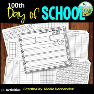 100th day of school activities for kindergarten and first grade | Made ...