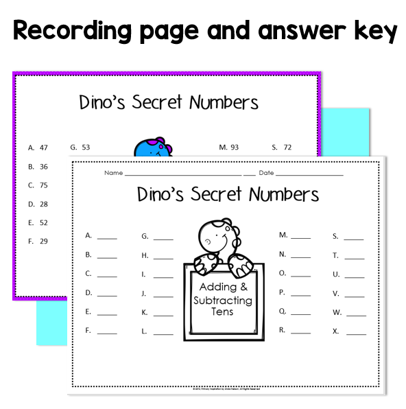 Add & Subtract Tens - Place Value Task Cards for 1st Grade Math ...