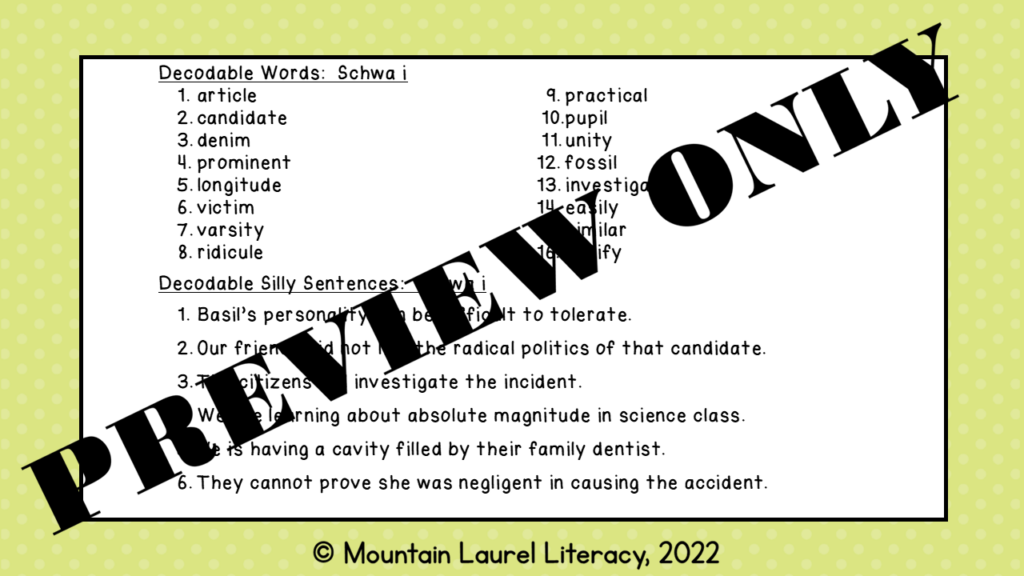 Schwa Sort and Build for Multisyllabic Words | Made By Teachers