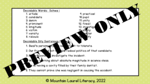 Schwa Sort and Build for Multisyllabic Words | Made By Teachers