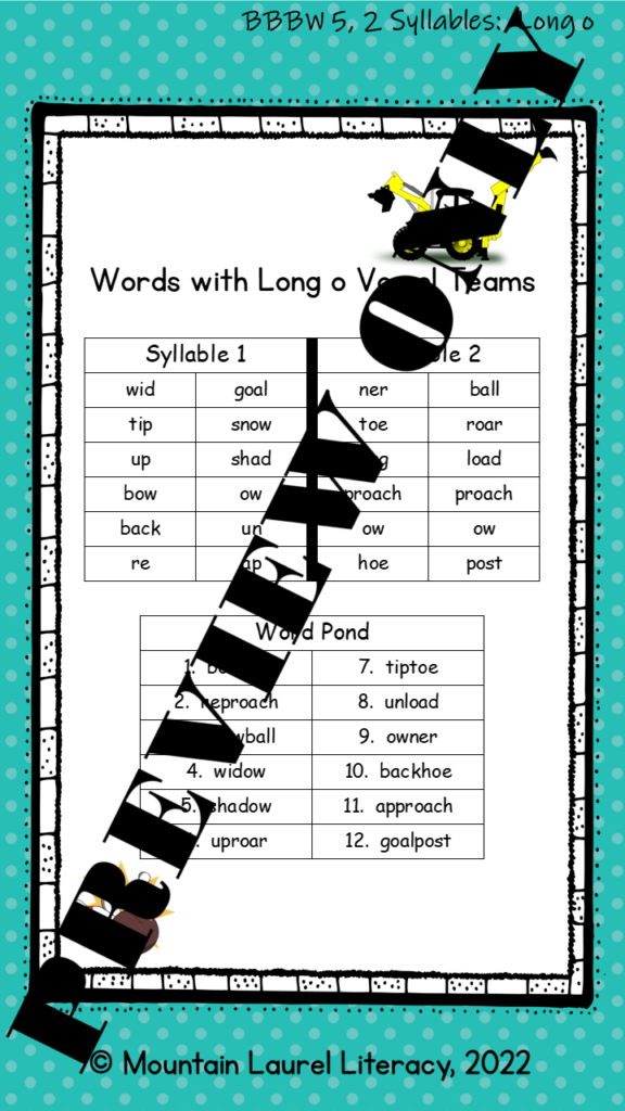 Multisyllabic Word Building with Vowel Teams Grades 2 and 3 EDITABLE ...