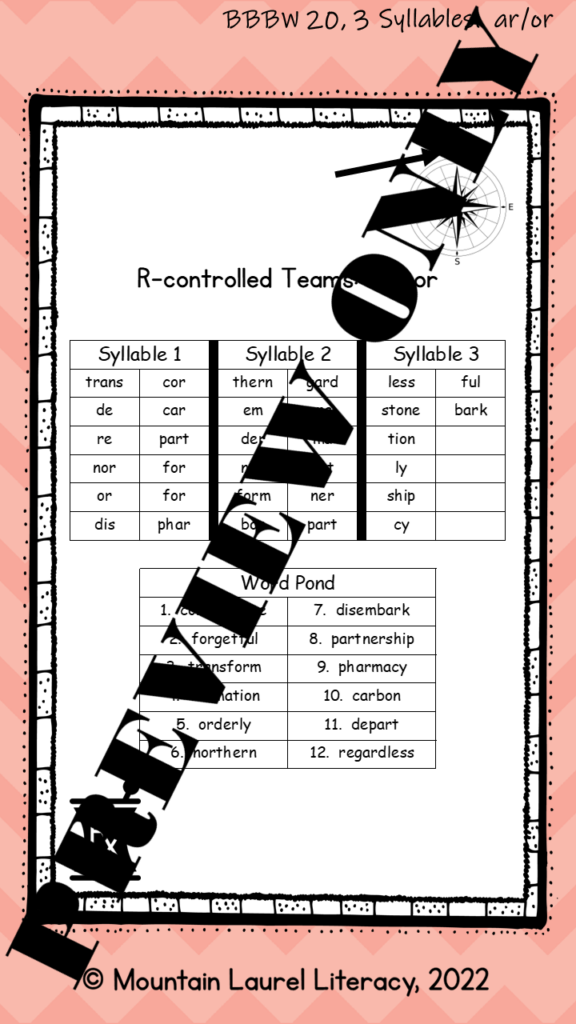 Multisyllabic Word Building with Vowel Teams Grades 2 and 3 EDITABLE ...