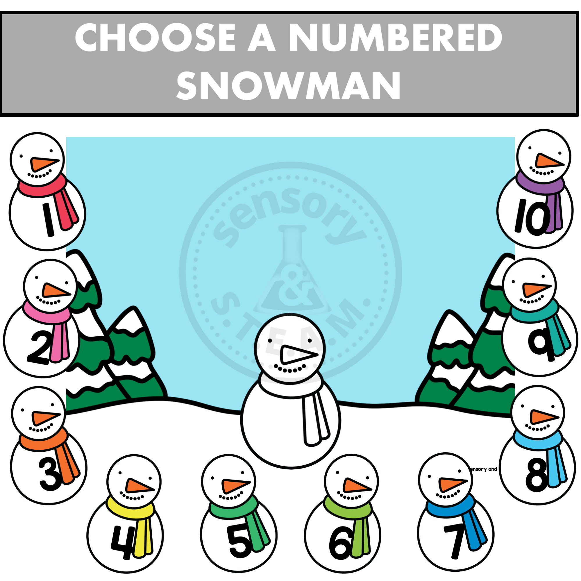 WINTER Snowflake Count Activity for Preschool Pre-K and Toddlers | Math ...