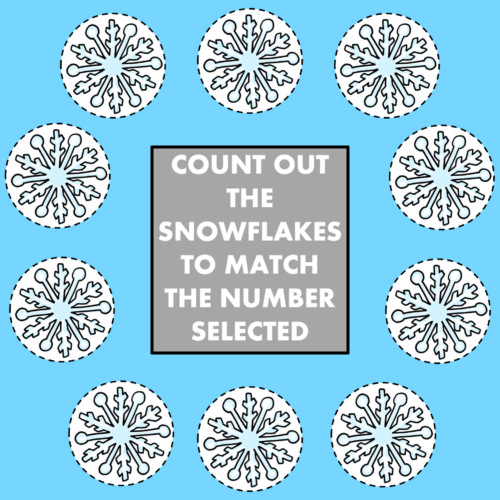 WINTER Snowflake Count Activity for Preschool Pre-K and Toddlers | Math ...