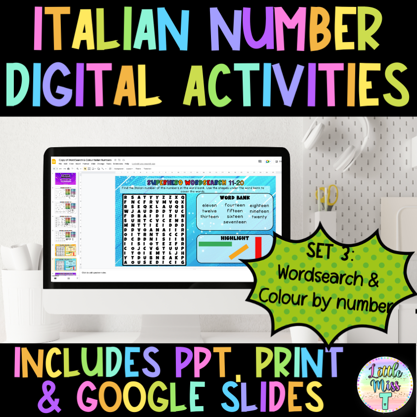 Italian Numbers Worksheets 1-100 - Italian Vocabulary - Italian ...