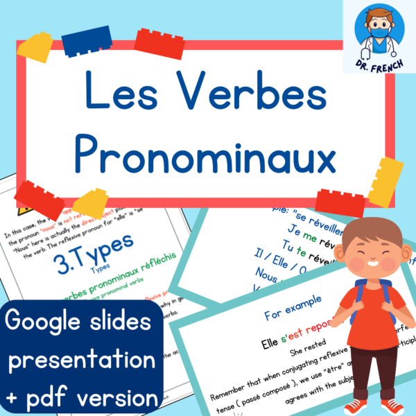 Les Verbes Pronominaux. French Reflexive Verbs Lesson & Activities ...