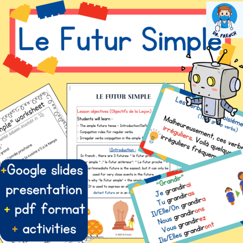 Le Futur Simple. French Simple future lesson, worksheet & future ...