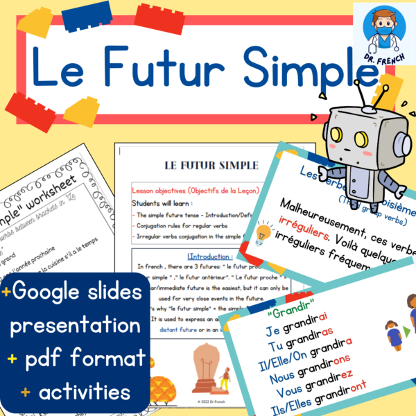 Le Futur Simple. French Simple future lesson, worksheet & future ...