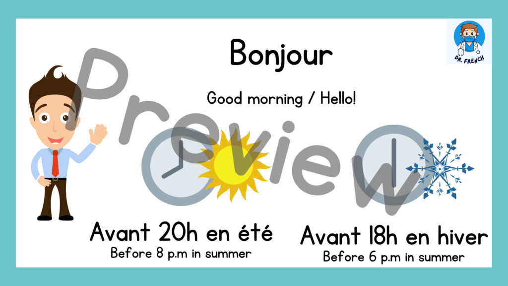 French Greetings, Introductions & Goodbyes. Les Salutations. Lesson ...