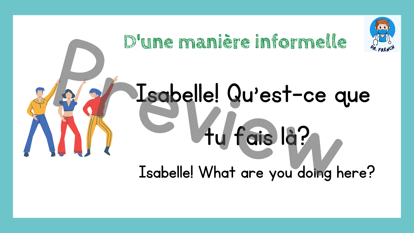 French Greetings, Introductions & Goodbyes. Les Salutations. Lesson ...