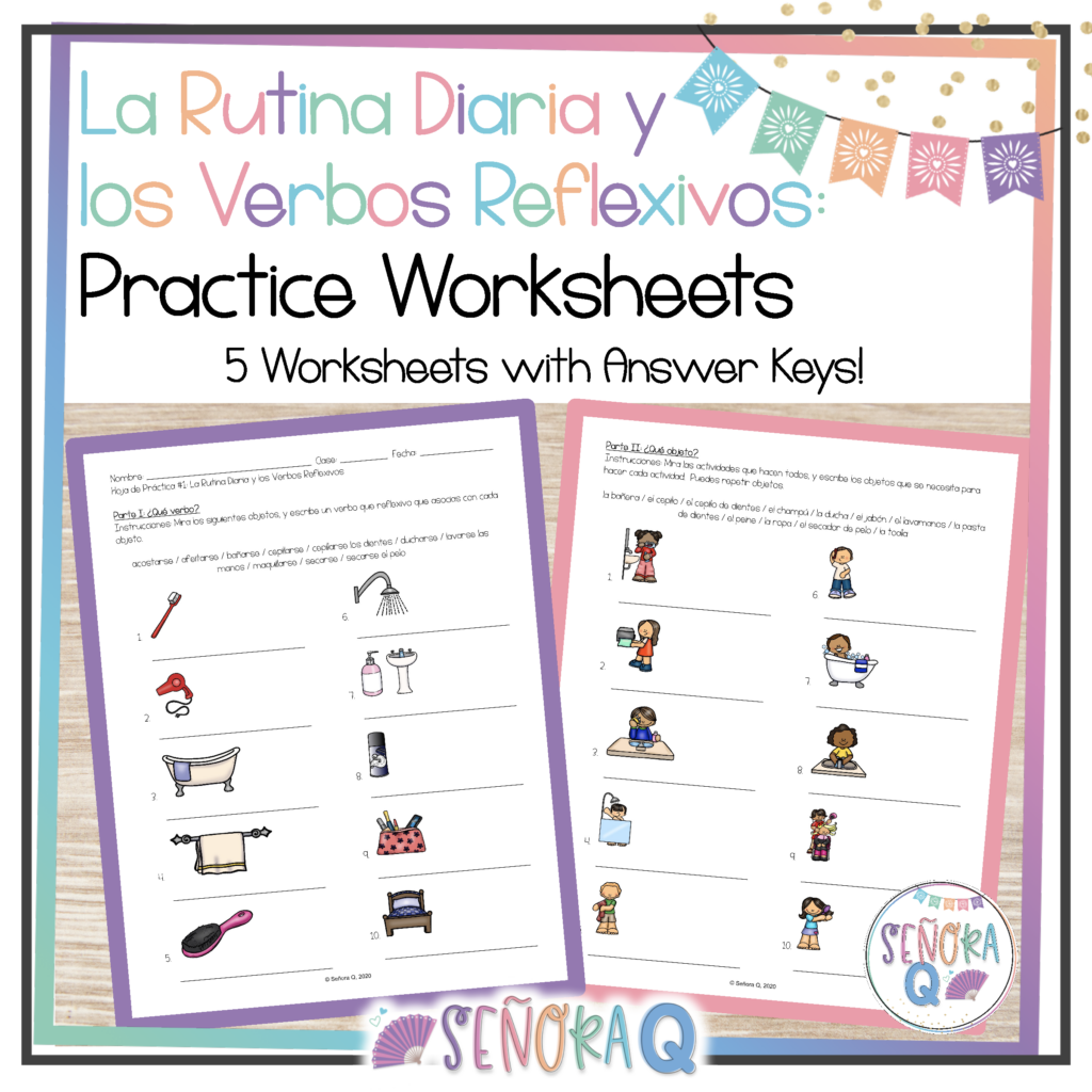 Spanish Daily Routine and Reflexive Verbs Worksheets | Made By Teachers