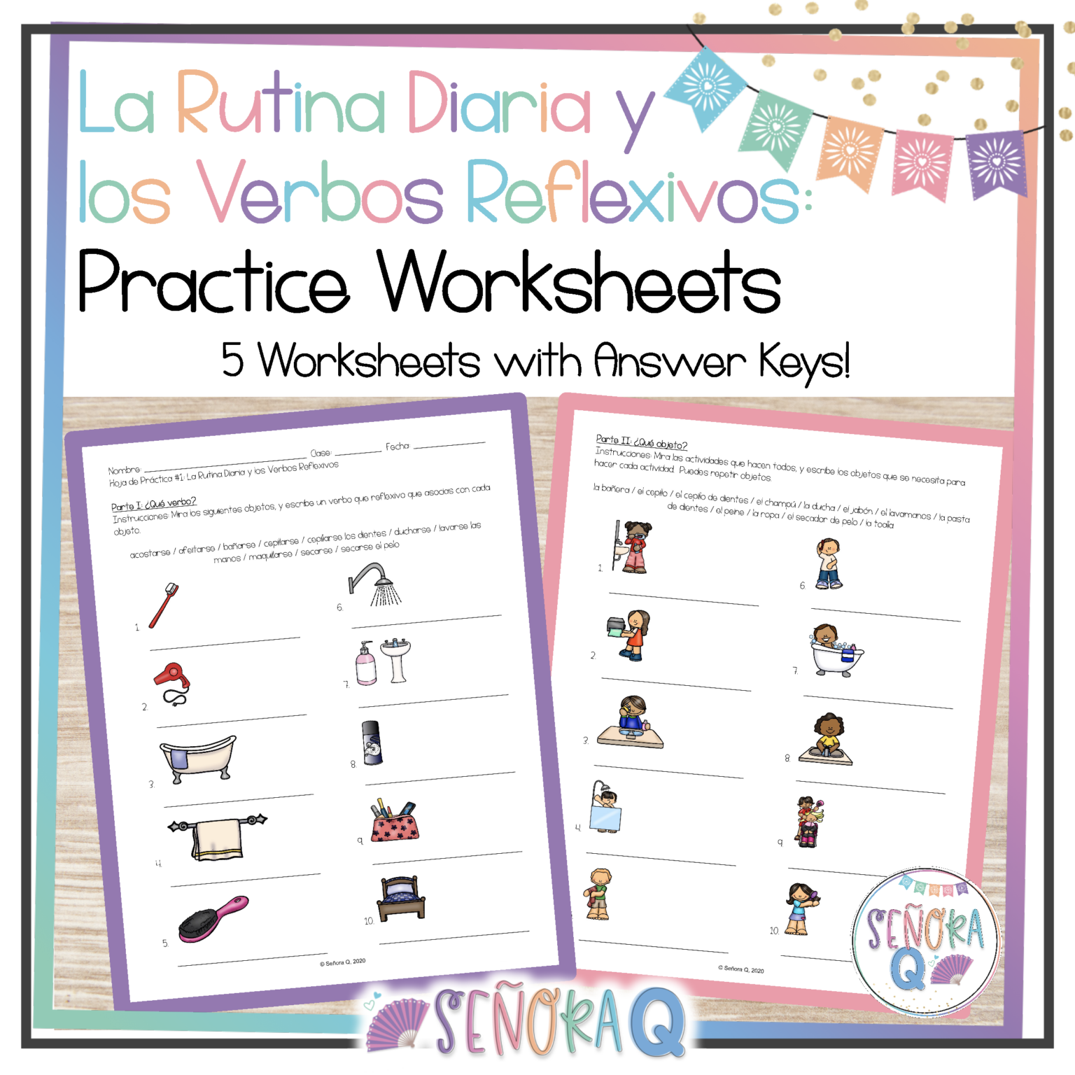 Spanish Daily Routine and Reflexive Verbs Worksheets | Made By Teachers