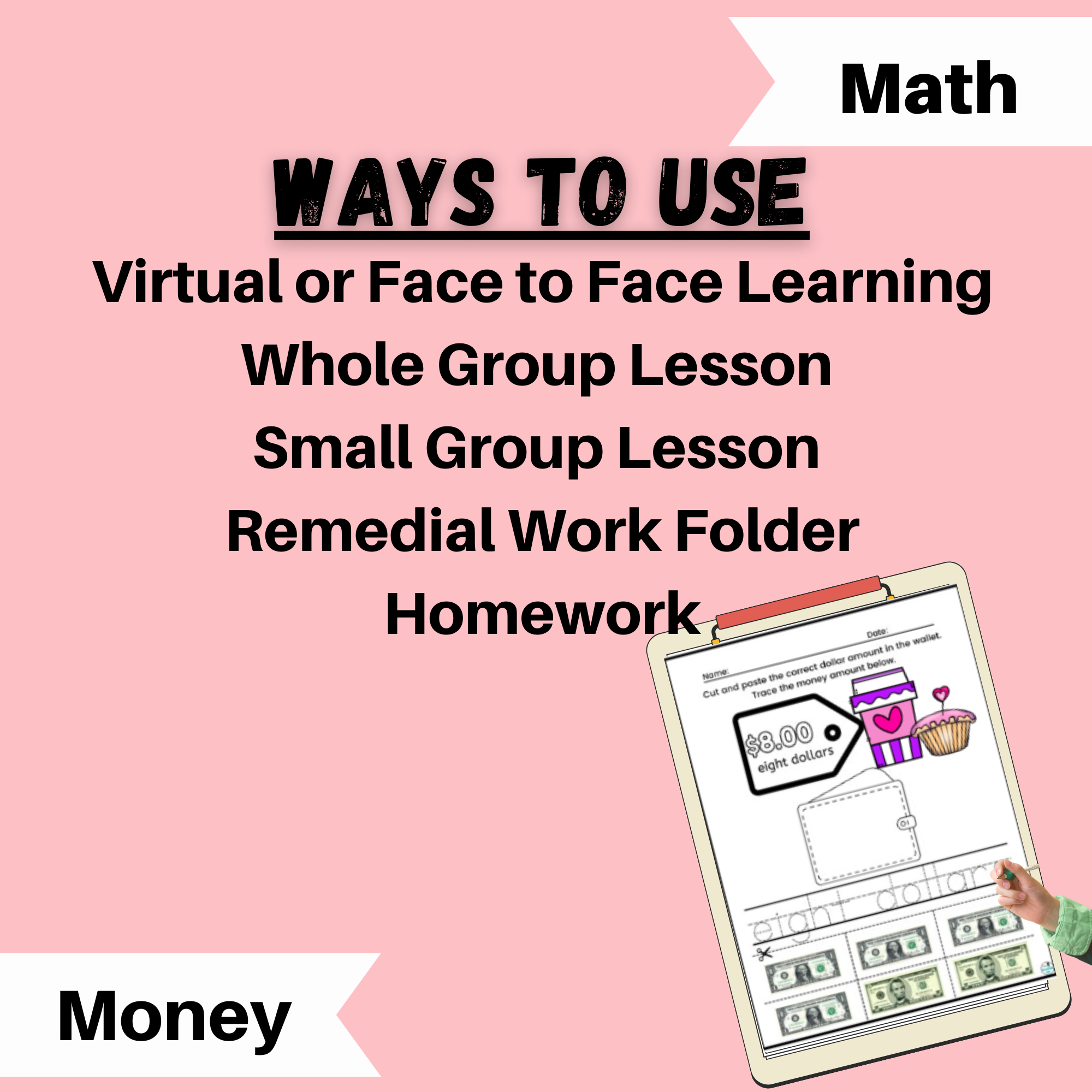 Valentine's Day Identify and Count Money Math Life Skill Worksheets ...
