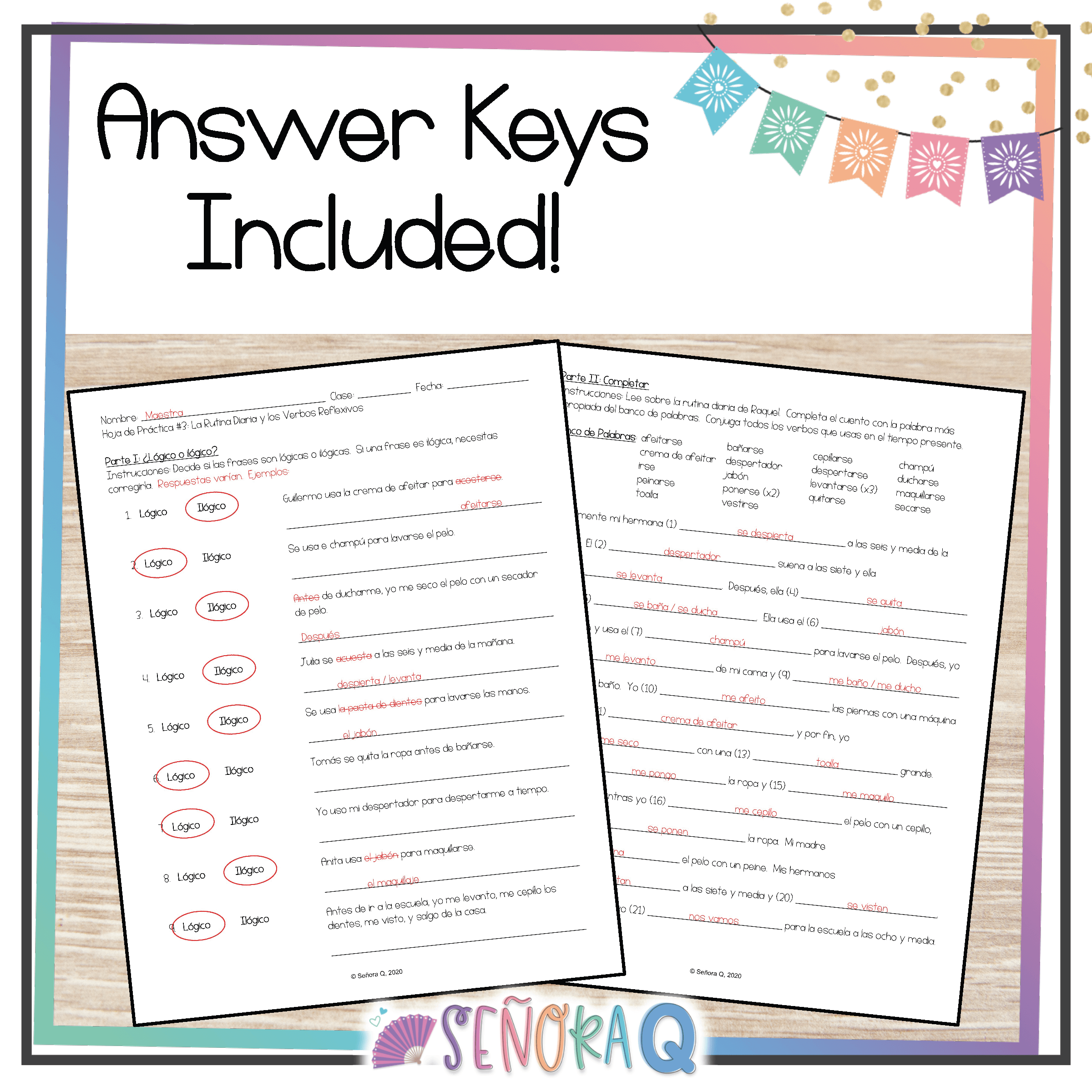 Spanish Daily Routine and Reflexive Verbs Worksheets | Made By Teachers