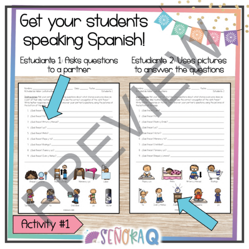 Spanish Daily Routine and Reflexive Verbs Speaking Activities | Made By ...