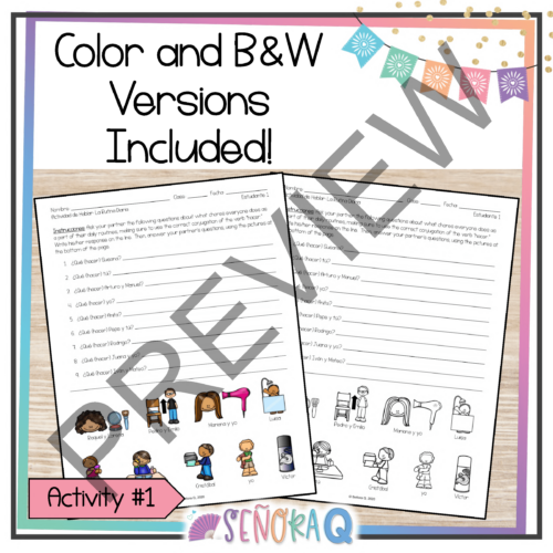 Spanish Daily Routine and Reflexive Verbs Speaking Activities | Made By ...