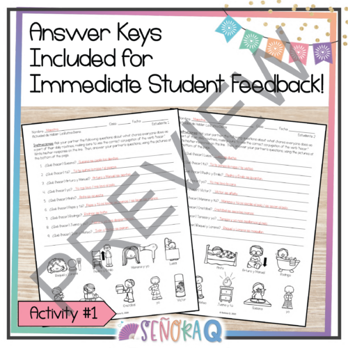 Spanish Daily Routine and Reflexive Verbs Speaking Activities | Made By ...