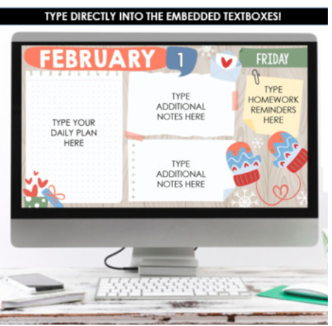 Daily Agenda Google™ Slides & PowerPoint - Editable - WINTER MONTHS ...