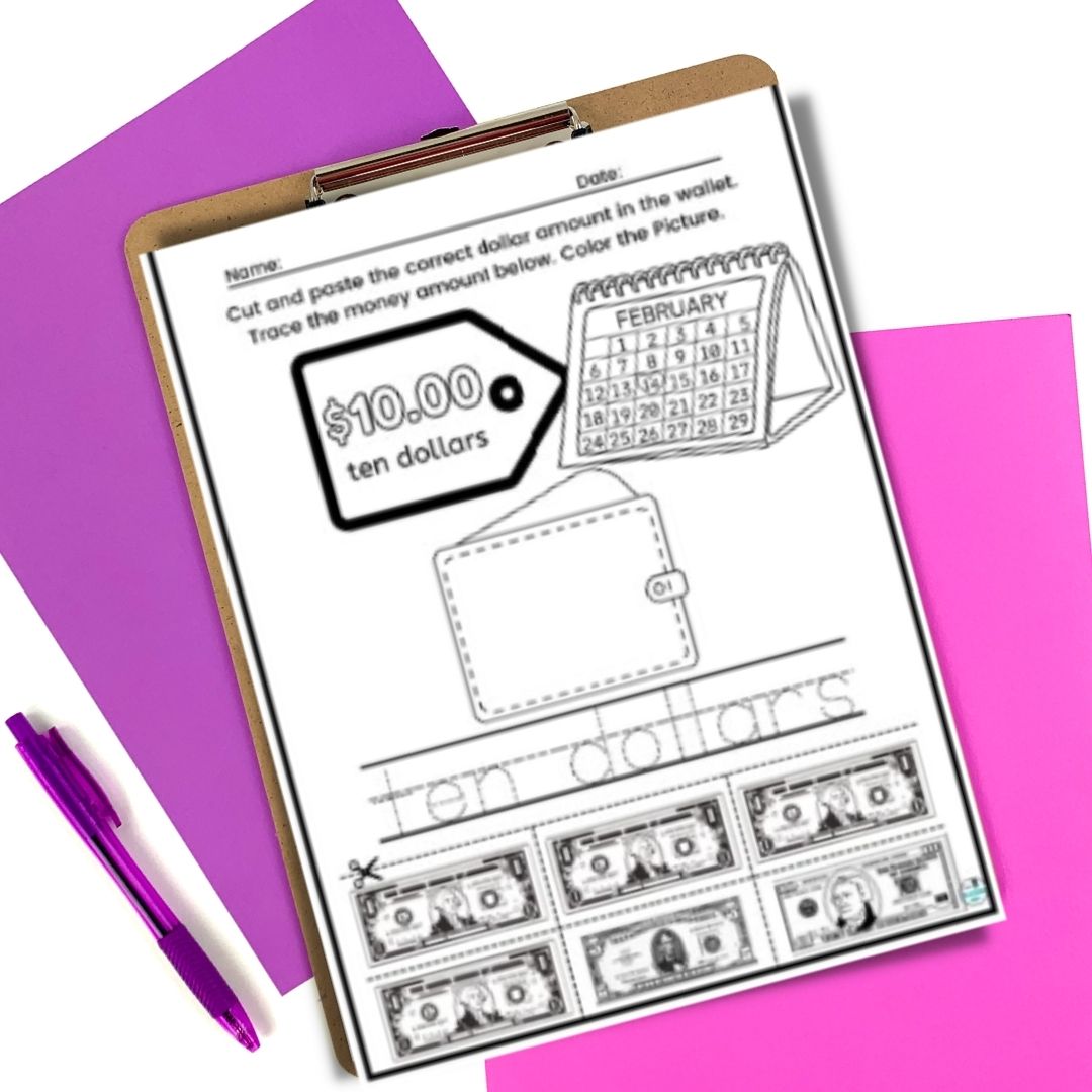 Valentine's Day Identify and Count Money Math Life Skill Worksheets ...