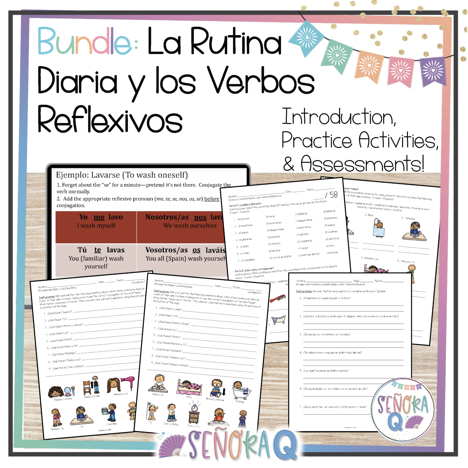 Spanish Daily Routine and Reflexive Verbs Bundle | Made By Teachers