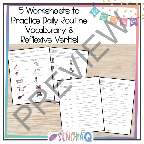 Spanish Daily Routine and Reflexive Verbs Bundle | Made By Teachers