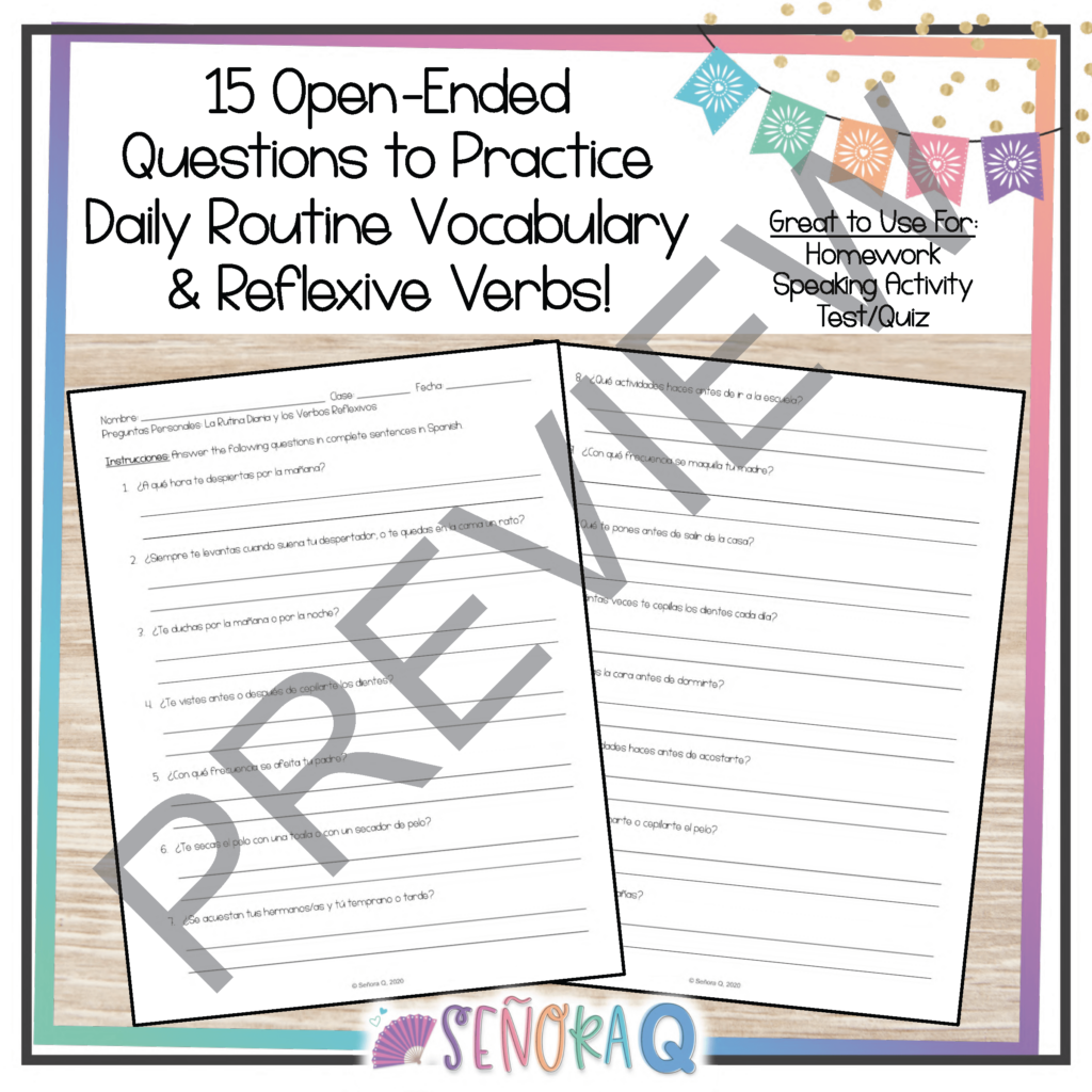 Spanish Daily Routine and Reflexive Verbs Bundle | Made By Teachers