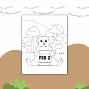 Printable Groundhog day Coloring Pages Sheets - January February ...