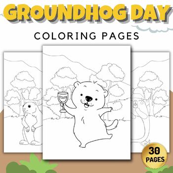 Printable Groundhog day Coloring Pages Sheets - January February ...