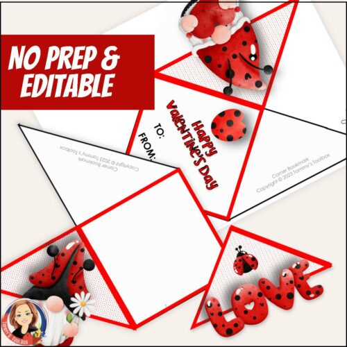 Valentine's Day Craft Gnomes Bookmarks | Made By Teachers