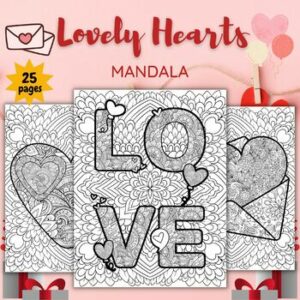 Printable Love Mandala Coloring Pages Sheets - Fun February Activities ...