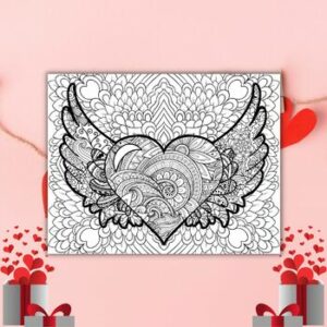 Printable Love Mandala Coloring Pages Sheets - Fun February Activities ...