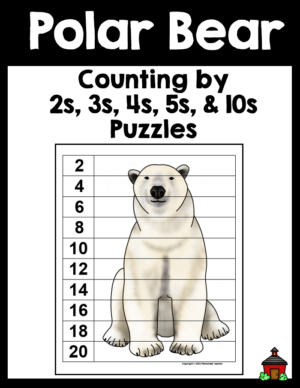 Polar Bear Counting by 2, 3, 4, 5, & 10 Puzzles | Made By Teachers