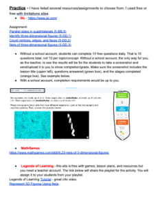 Complete Online Distance Learning 5th Math 3-Dimensional Figures 5.GM.1 ...