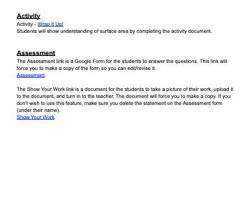 Complete Online Distance Learning 5th Math Surface Area 5.GM.2.2 | Made ...