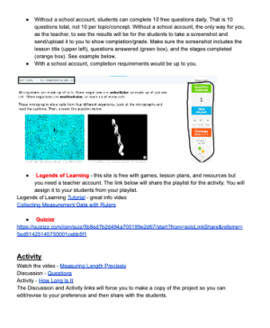 Complete Online Distance Learning 5th Math Measure Length 5.GM.3.2 ...