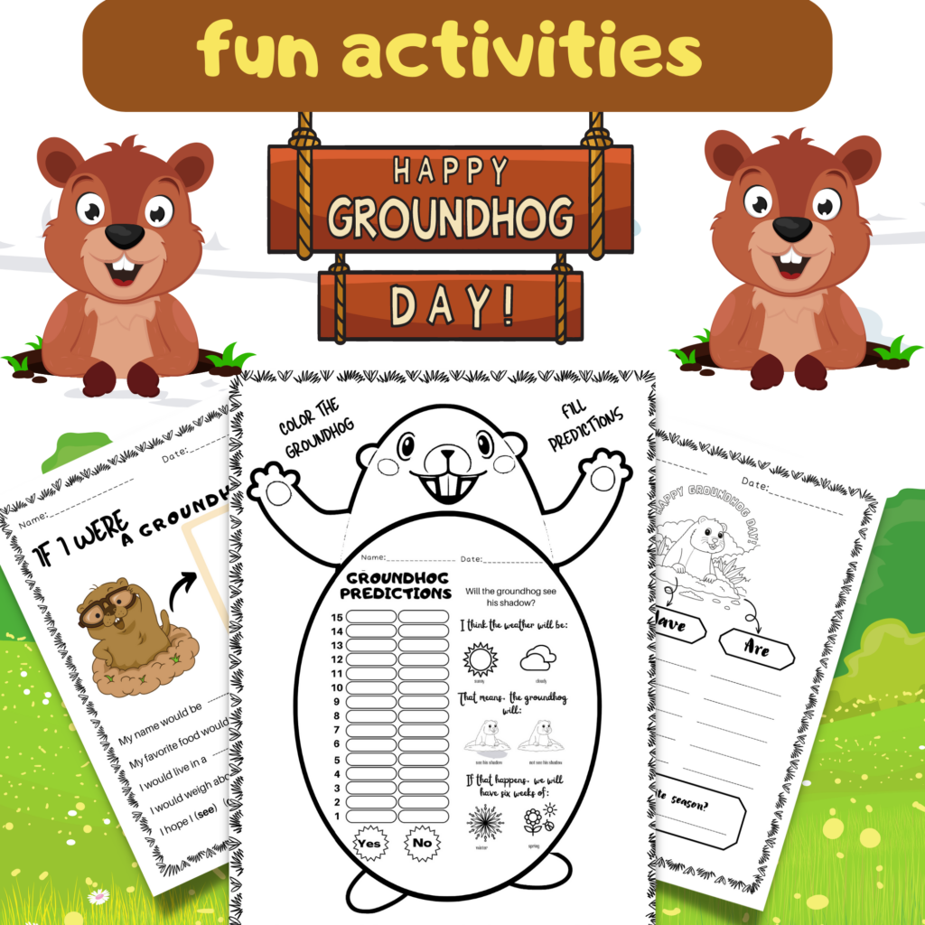 Groundhog Day activities (predictions, parts, sentences, facts,etc)for ...