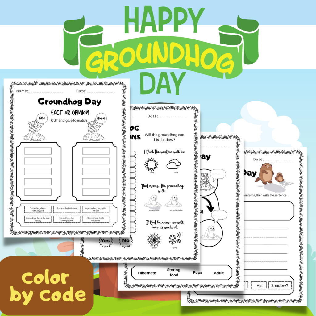 Groundhog Day activities (predictions, parts, sentences, facts,etc)for ...