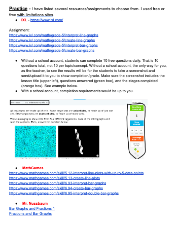 Complete Online Distance Learning 5th Math Create & Interpret Graphs 5 ...