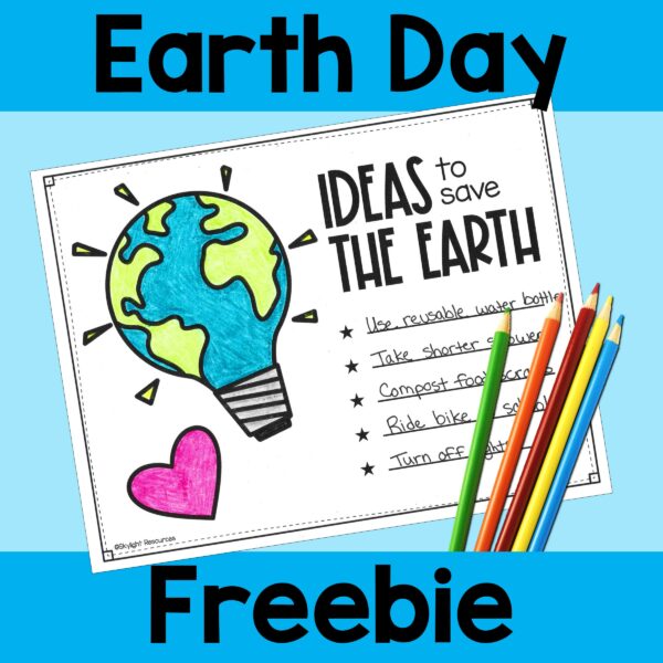 Earth Day Freebie | Ideas to Save the Earth Coloring and Writing Sheet ...