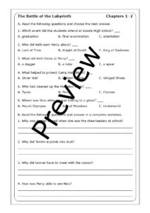 Rick Riordan "The Battle of the Labyrinth" worksheets | Made By Teachers