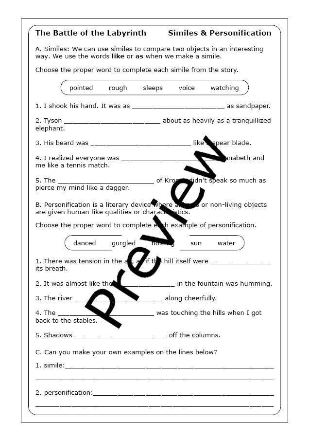 Rick Riordan "The Battle of the Labyrinth" worksheets | Made By Teachers