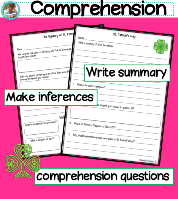 St. Patrick: NonfictionText Passages, Printables, & Semantic Gradient ...