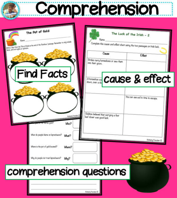 Irish Tall Tales Nonfiction Comprehension Passages & Reading Strategies ...