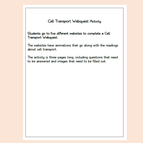 Cell Transport NO PREP Unit Bundle | Made By Teachers