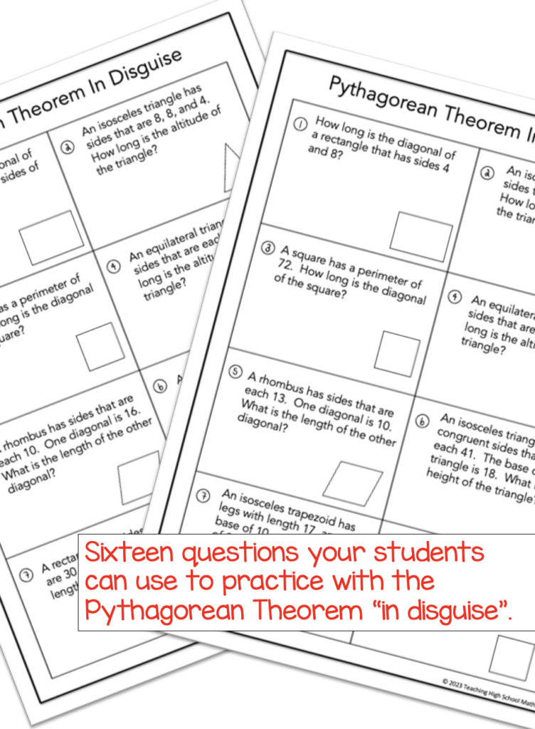 Geometry Pythagorean Theorem - Made By Teachers