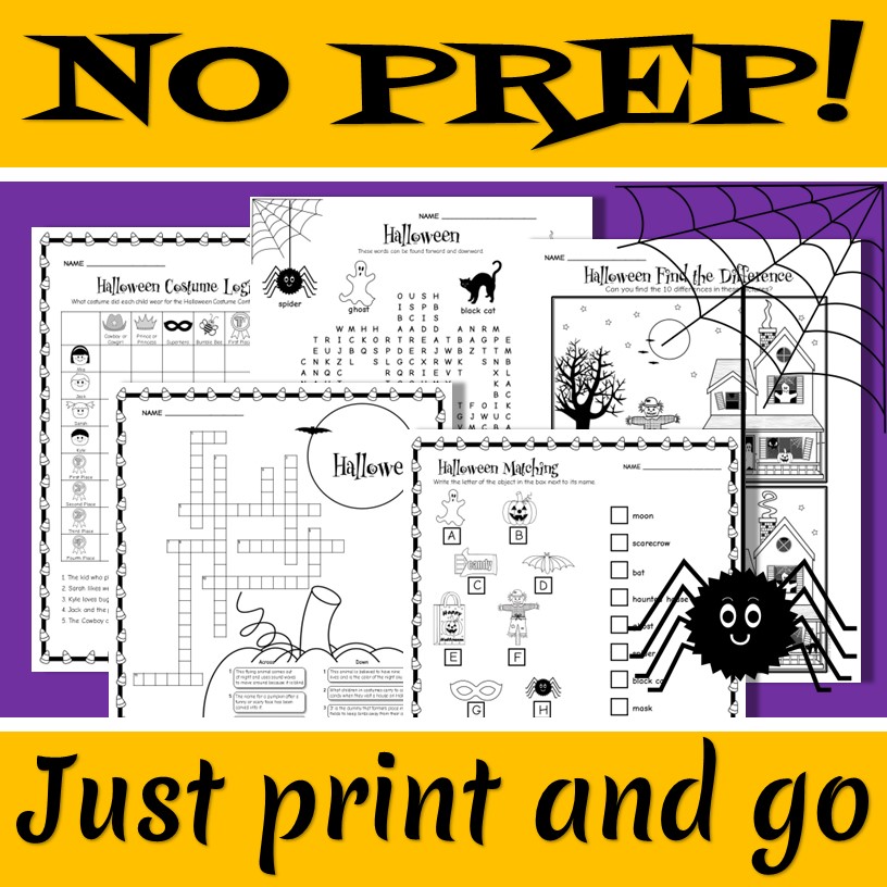 Halloween English Activity Sheets - No Prep! | Made By Teachers