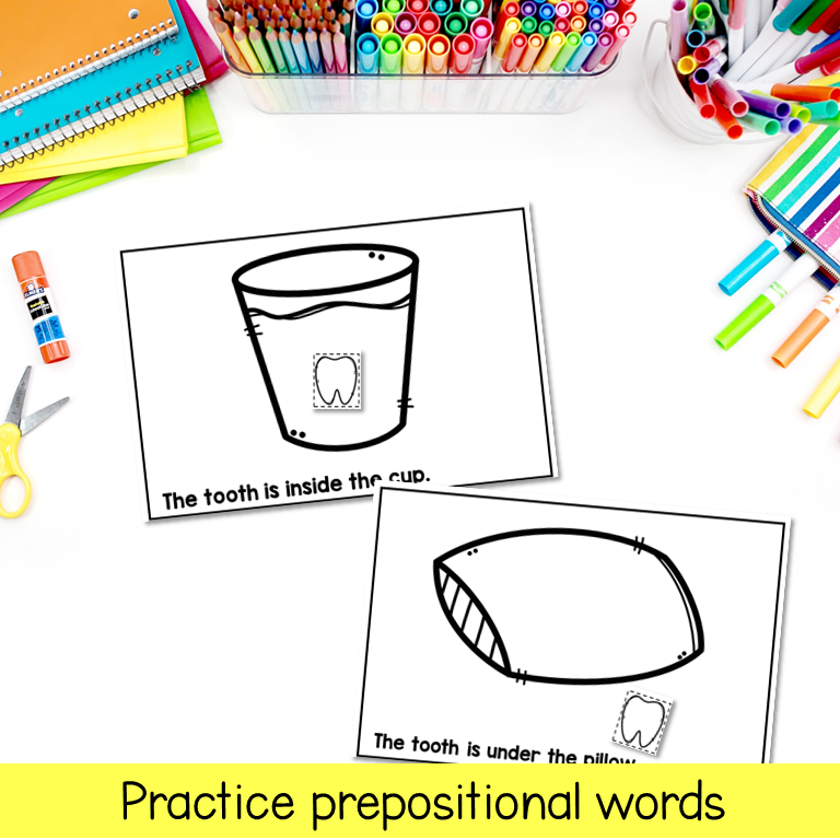 Dental Health Where is the Tooth Positional Words Book for Preschool ...
