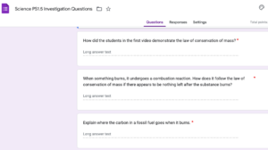 Complete Online Distance Learning Conservation of Mass 7.PS1.5, MS-PS1 ...