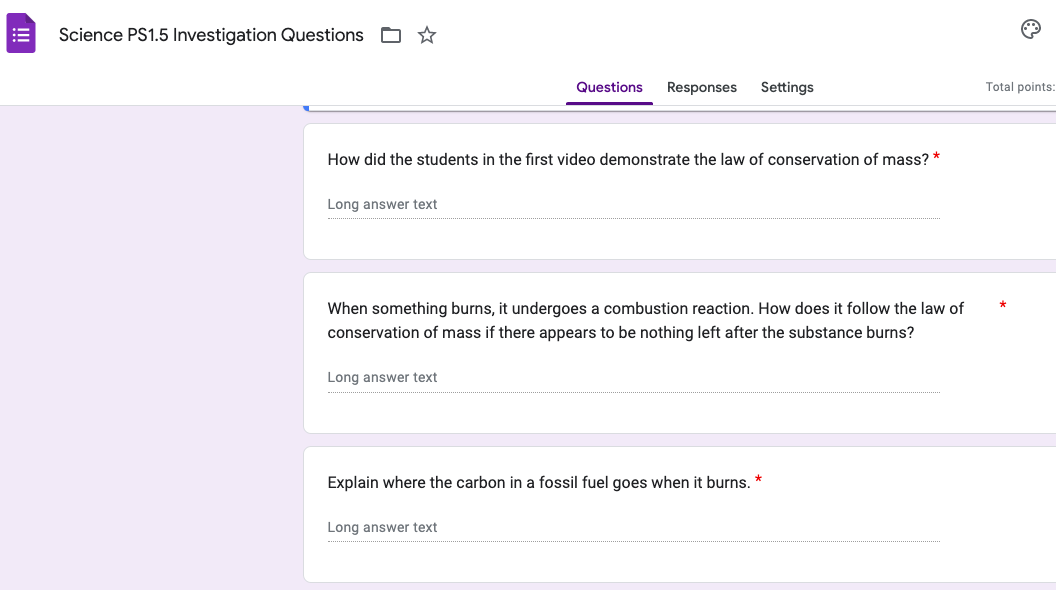 Complete Online Distance Learning Conservation of Mass 7.PS1.5, MS-PS1 ...