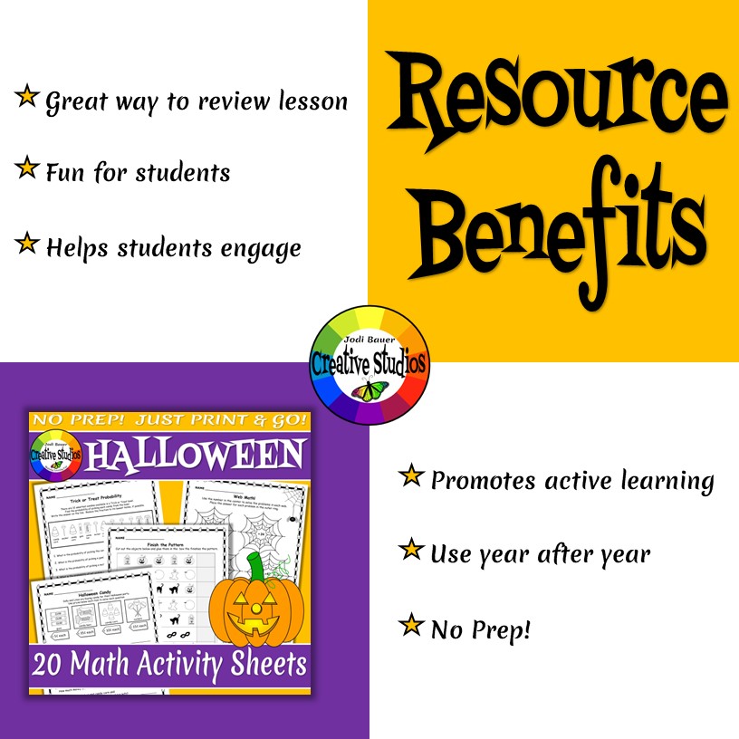Halloween Math Activity Sheets - No Prep! | Made By Teachers